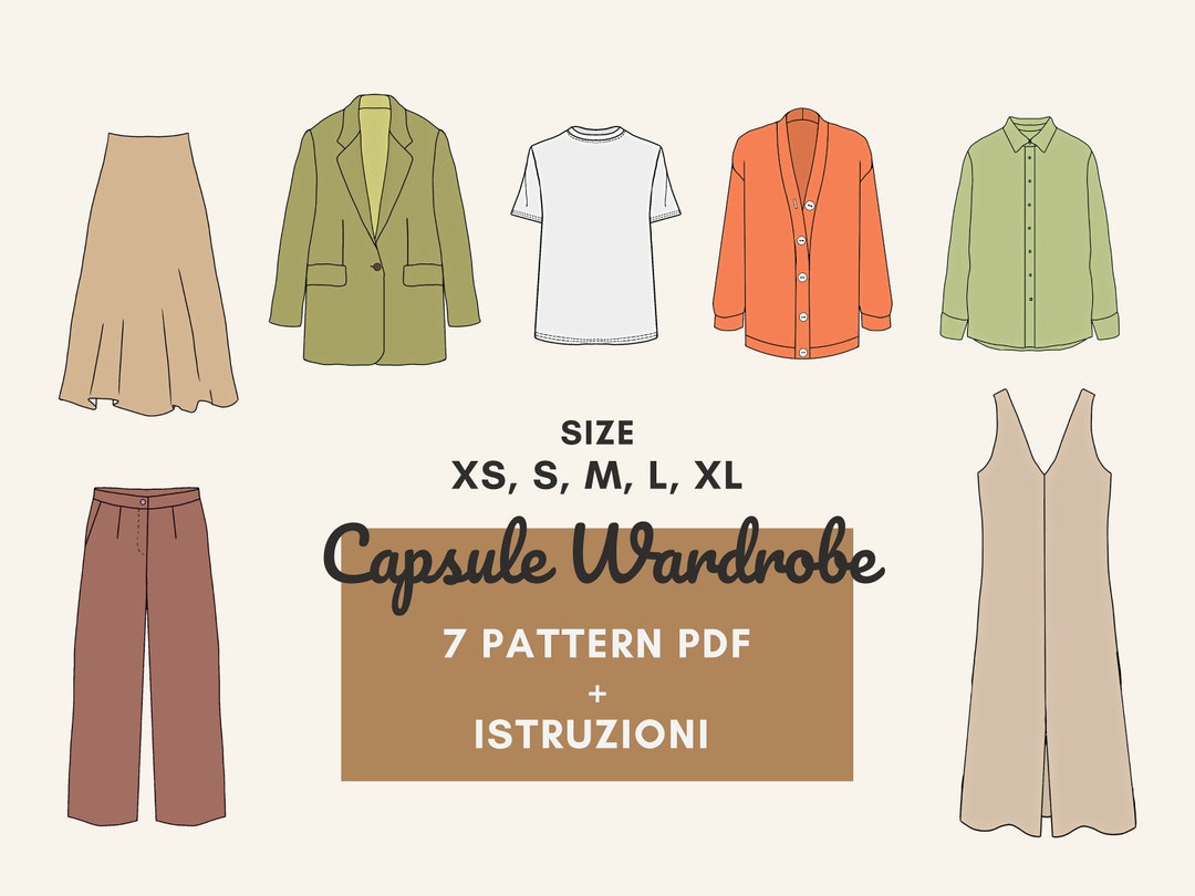 Capsule Wardrobe Sewing Patterns /size XS, S, M, L, XL - Etsy