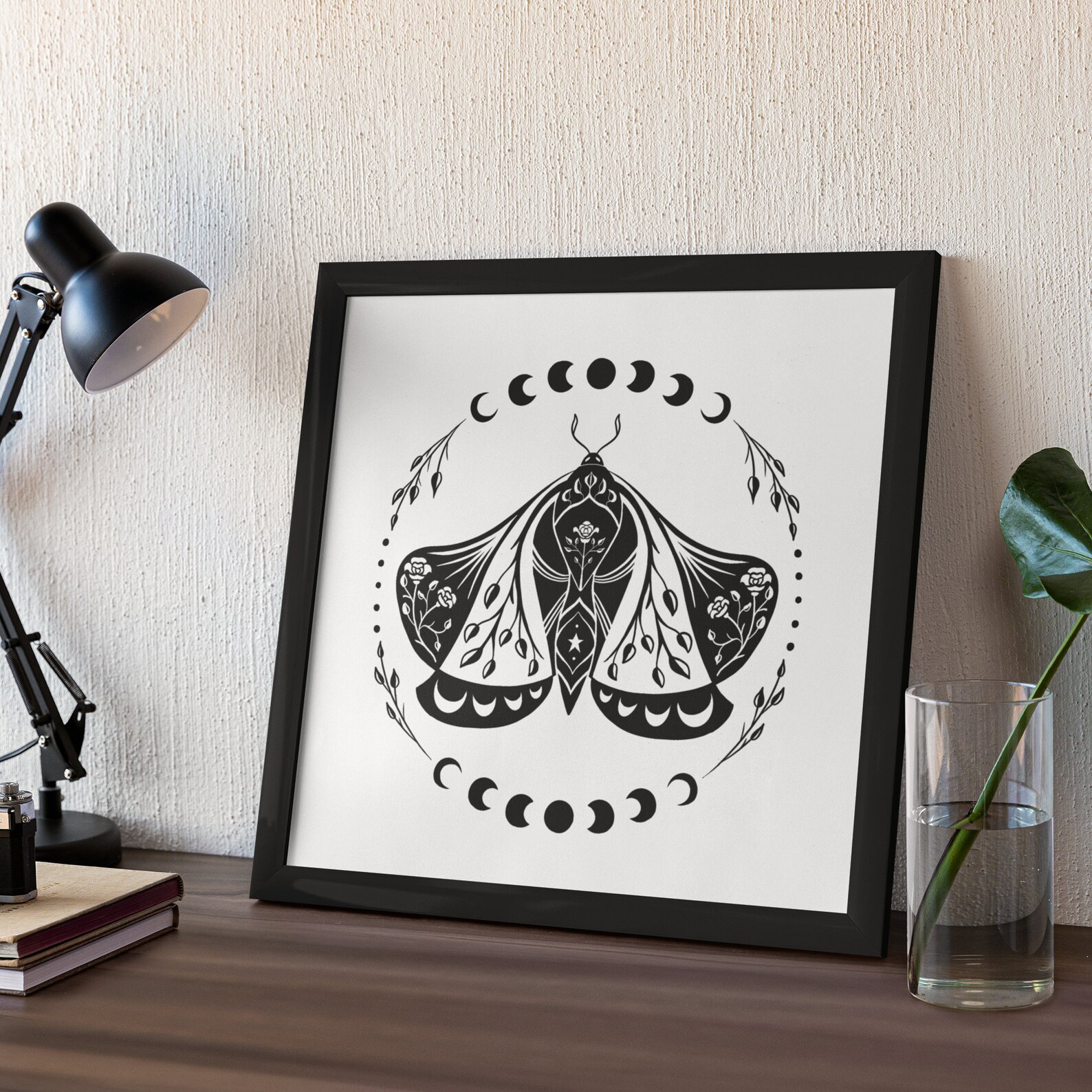 Boho Flower Butterfly Moth Svg Jpg Download Files for Cricut Rose ...