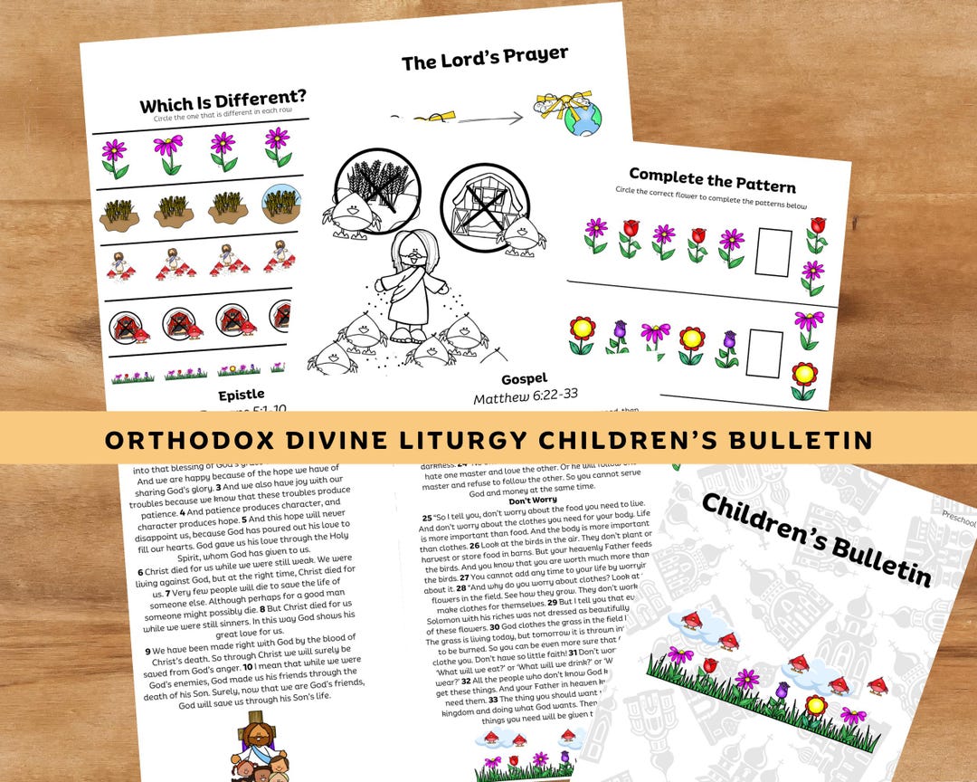 Orthodox Kids Church Activity | Divine Liturgy Bulletin for June 29 ...