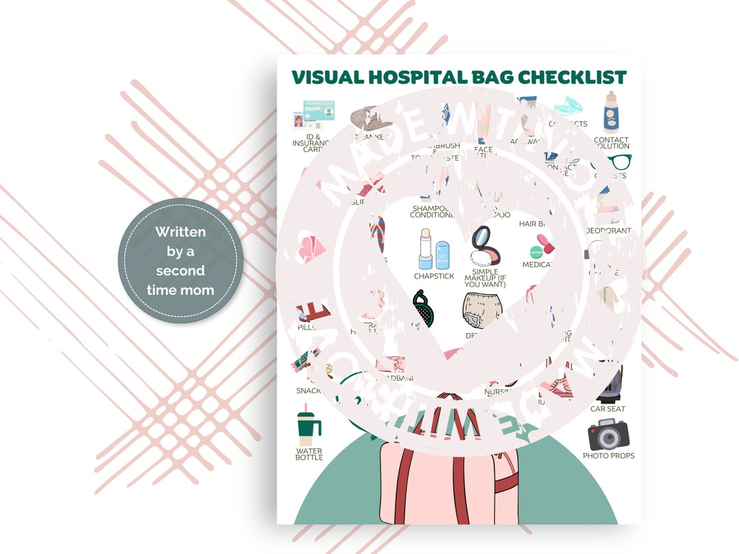 Visual Hospital Bag Checklist for Labor & Delivery Instant Download - Etsy