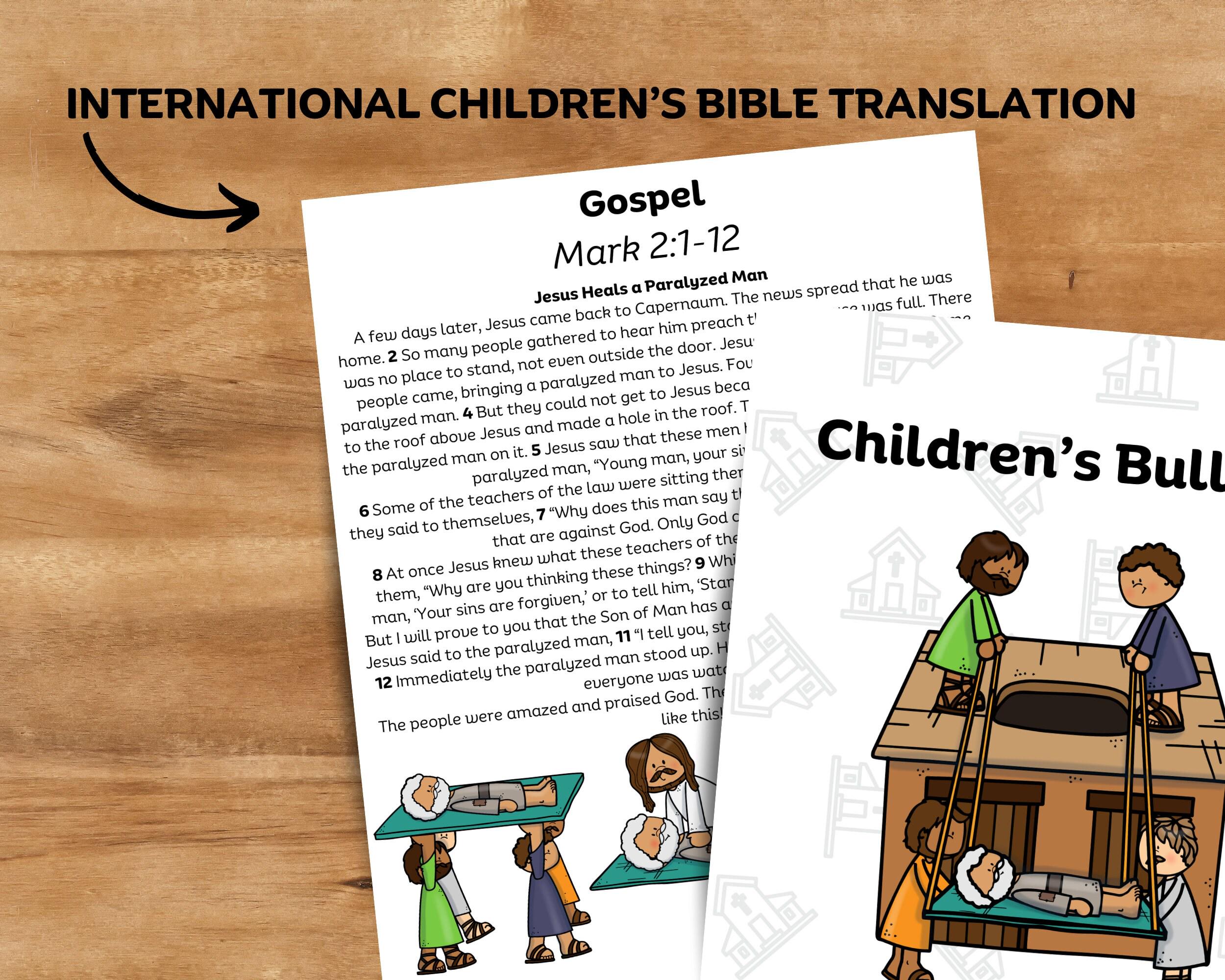 Mark 2:1-12 Jesus Heals the Paralyzed Man Preschool Children's Church ...