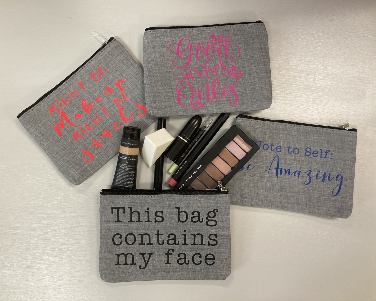 This Bag Contains My Face Makeup Cosmetic Bag Women's - Etsy