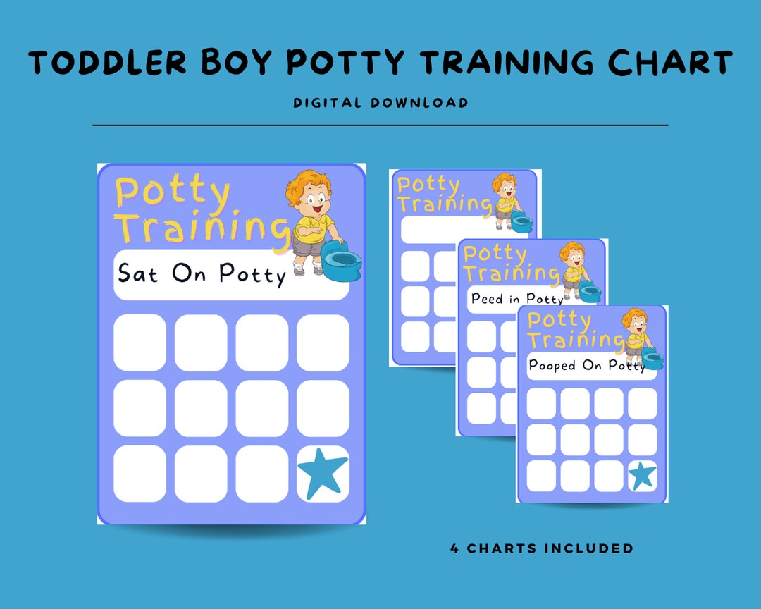 Potty Training Chart for Toddler Boy - Etsy
