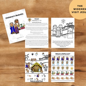 Matthew 2:1-12 Wisemen Come to Visit Jesus Preschool Children's Church ...