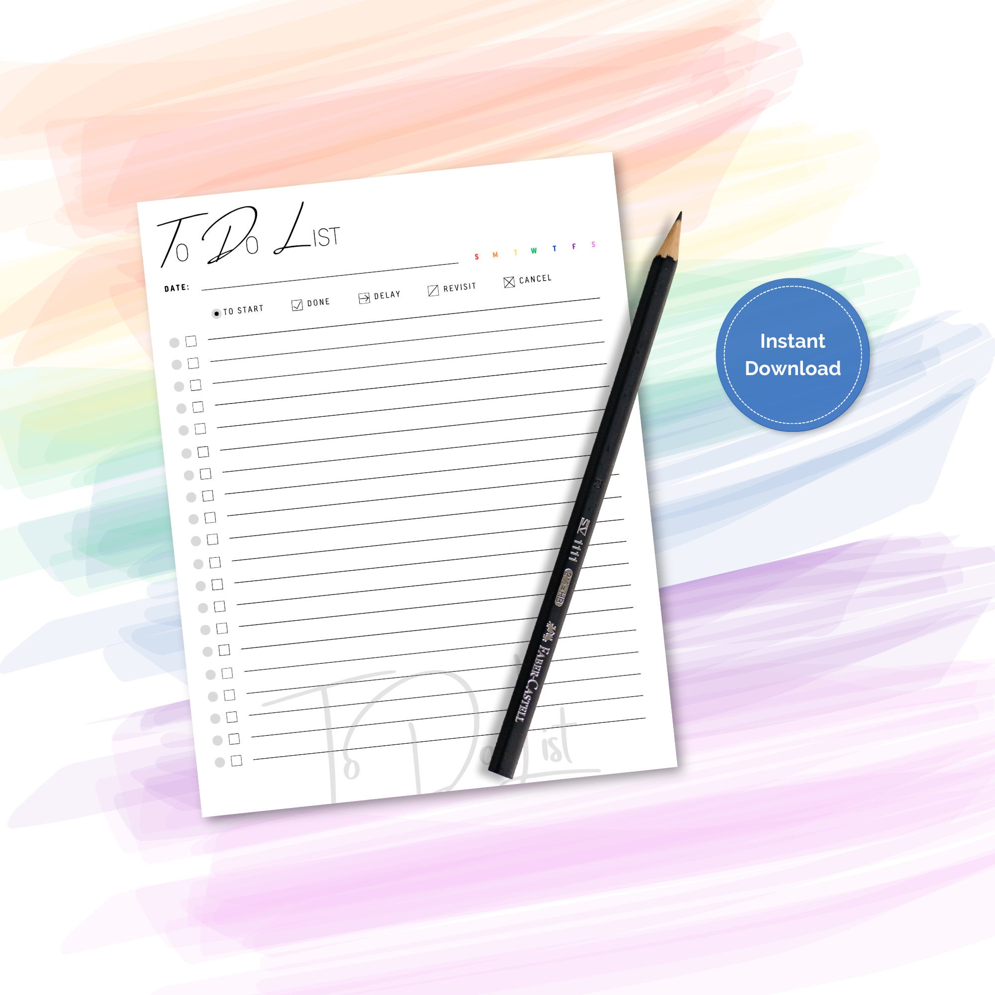 Color Coded to Do List Printable - Etsy