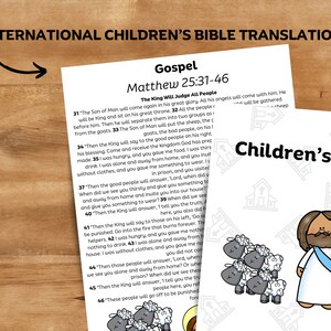 Matthew 25: 31-46 the Parable of the Sheep and the Goats Preschool ...