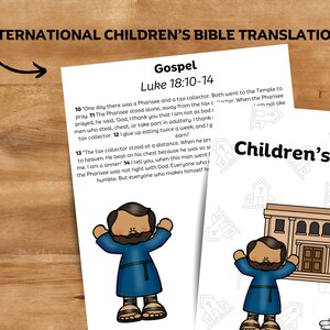 Luke 18:10-14 the Tax Collector & the Pharisee Preschool Children's ...