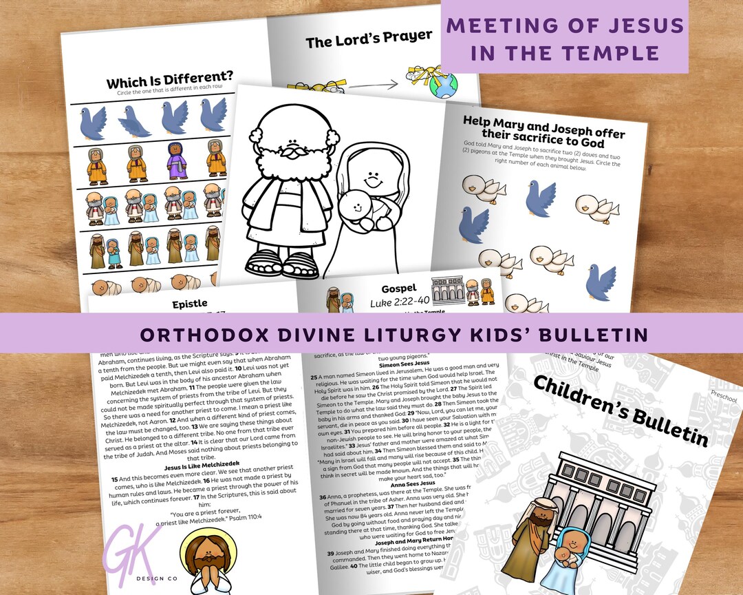 Feast of Meeting of Jesus Christ in the Temple Orthodox Kids’ Bulletin ...