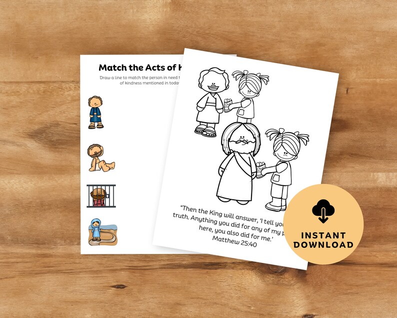 Matthew 25: 31-46 the Parable of the Sheep and the Goats Preschool ...