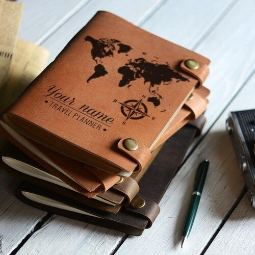 Custom Travel Journal Travel Notebook Personalized Leather - Etsy
