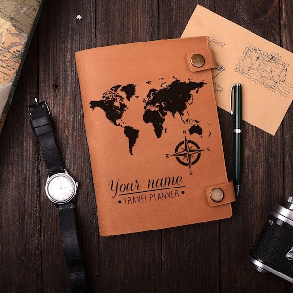 Travel Journal Cover - Etsy