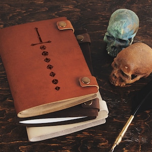 Custom Leather Dnd Character Journal: Dungeons and Dragons 5e Notebook ...