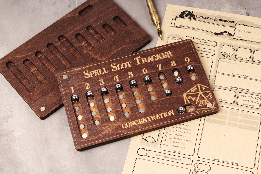 Personalized Dnd 5e Spell Slot Tracker: Dungeons and Dragons - Etsy