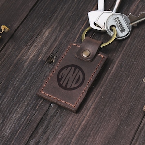 Customized Key Chain, Custom Leather Key Chain, Men Leather Key Fob ...