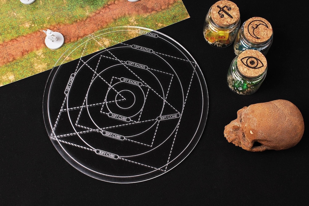 Transparent Dnd Spell Template: Area of Effect Ruler - Etsy
