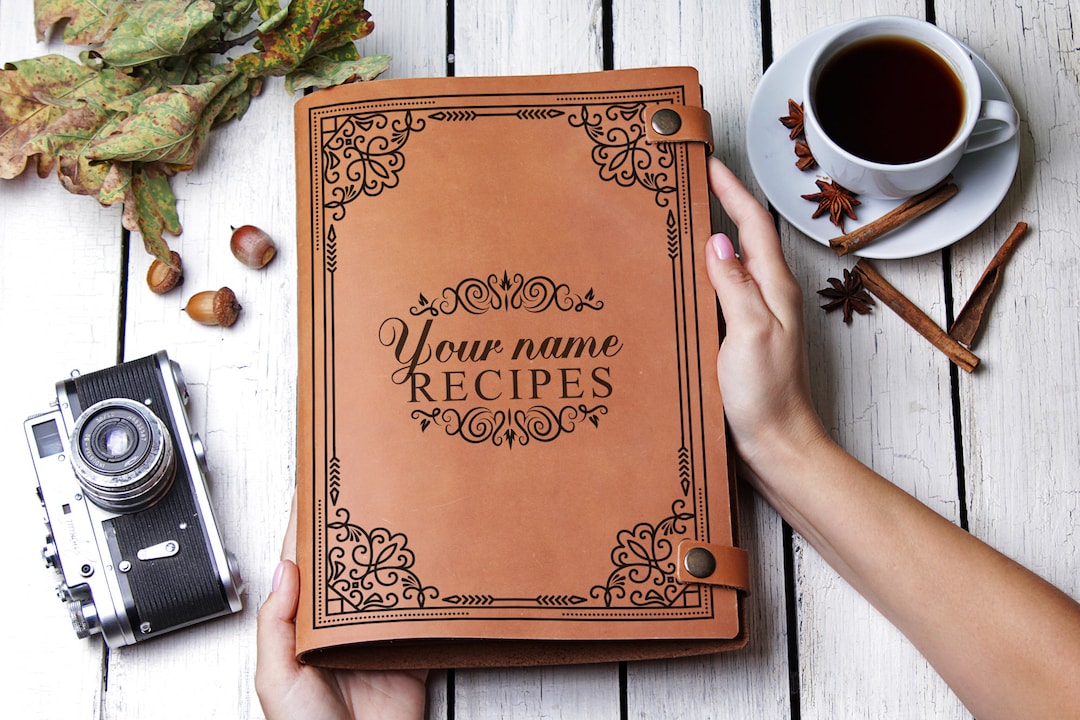 Personalized Leather Recipe Book: Custom A4 Cookbook, 180 Pages - Etsy