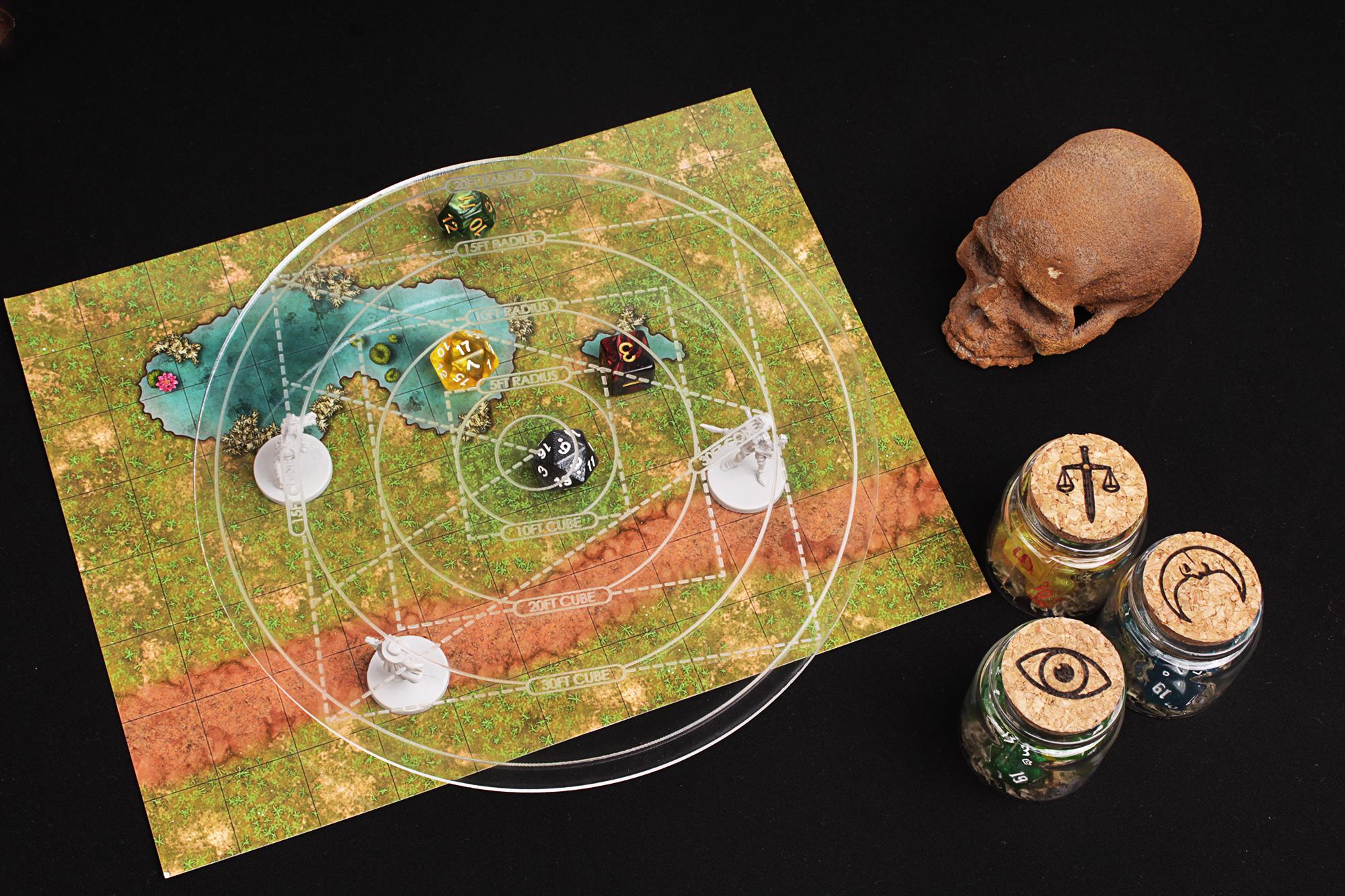 Transparent Dnd Spell Template: Area of Effect Ruler - Etsy