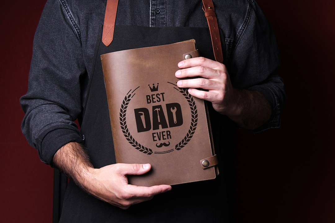 Best Dad Ever A4 Journal, Custom Journal, A4 Leather Journal With 180 ...