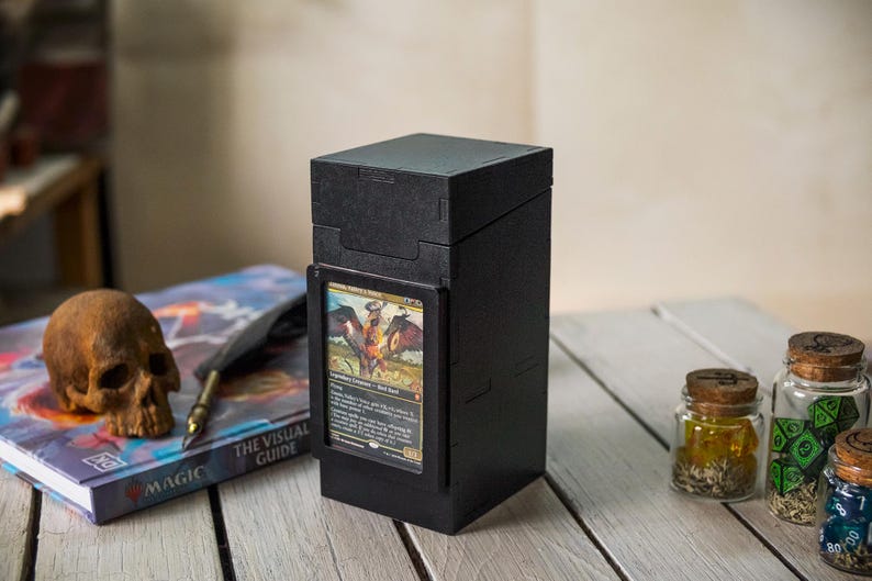 Personalized Engraved Wooden Mtg Deck Box With Counters - Etsy