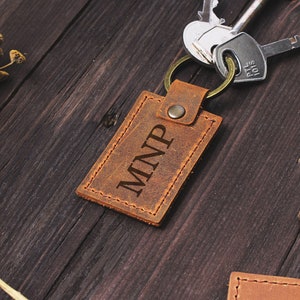 Customized Key Chain, Custom Leather Key Chain, Men Leather Key Fob ...