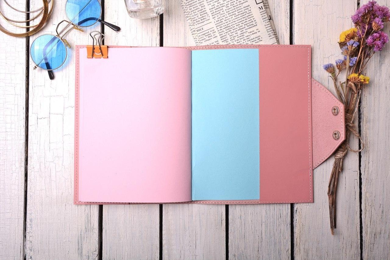 Pink Journal Pink Leather Journal Women Journal Pink - Etsy