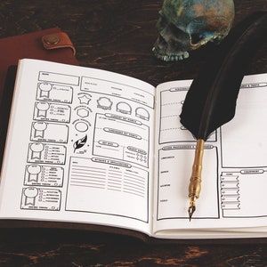 Leather Dnd Character Journal: 5e Player Book, Personalized - Etsy