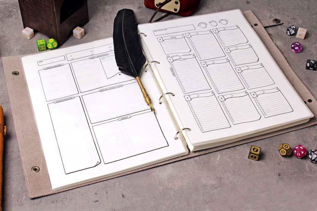 Personalized Leather D&D Journal: Refillable RPG Character Book - Etsy