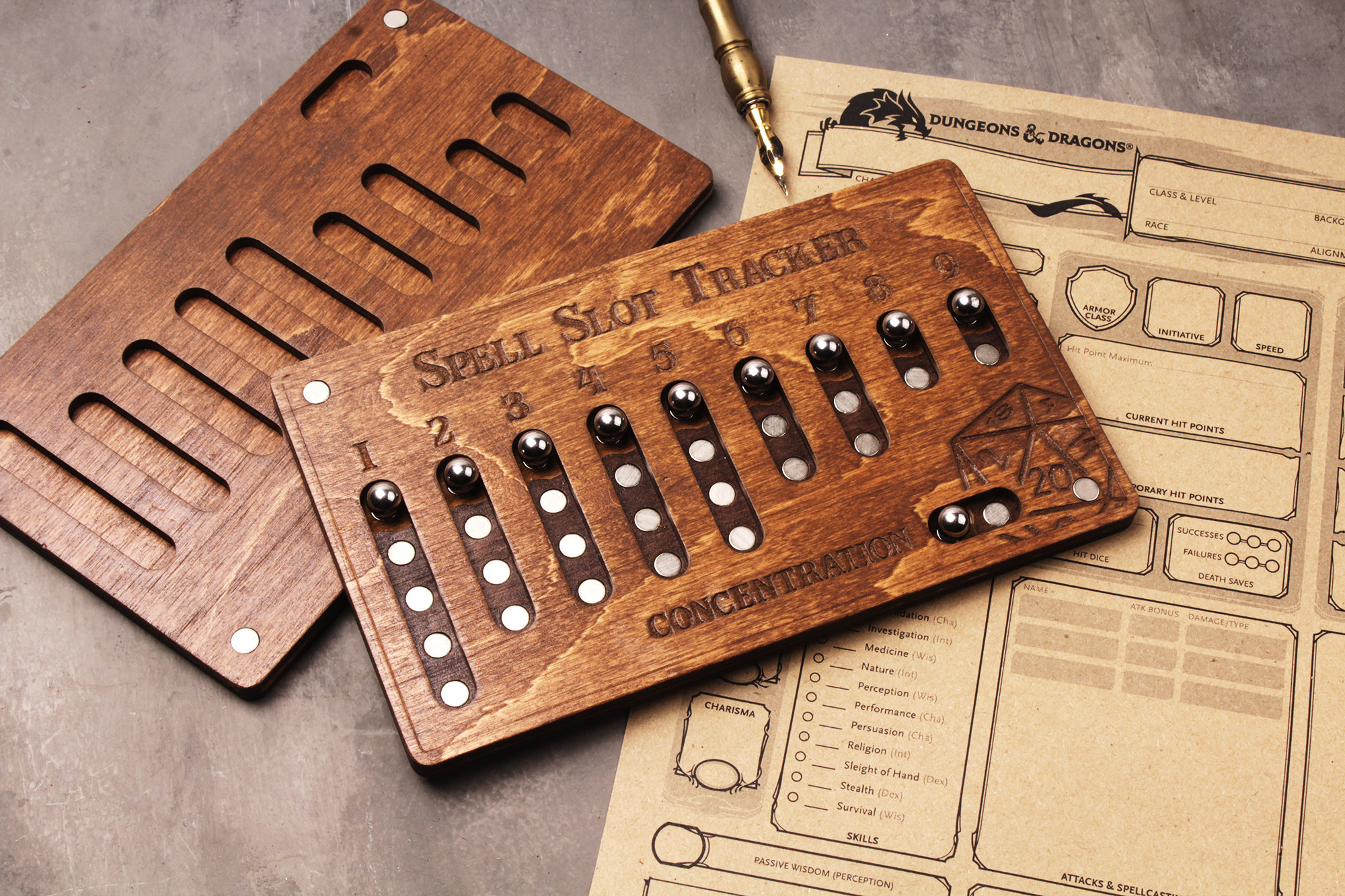 Personalized Dnd 5e Spell Slot Tracker: Dungeons and Dragons - Etsy