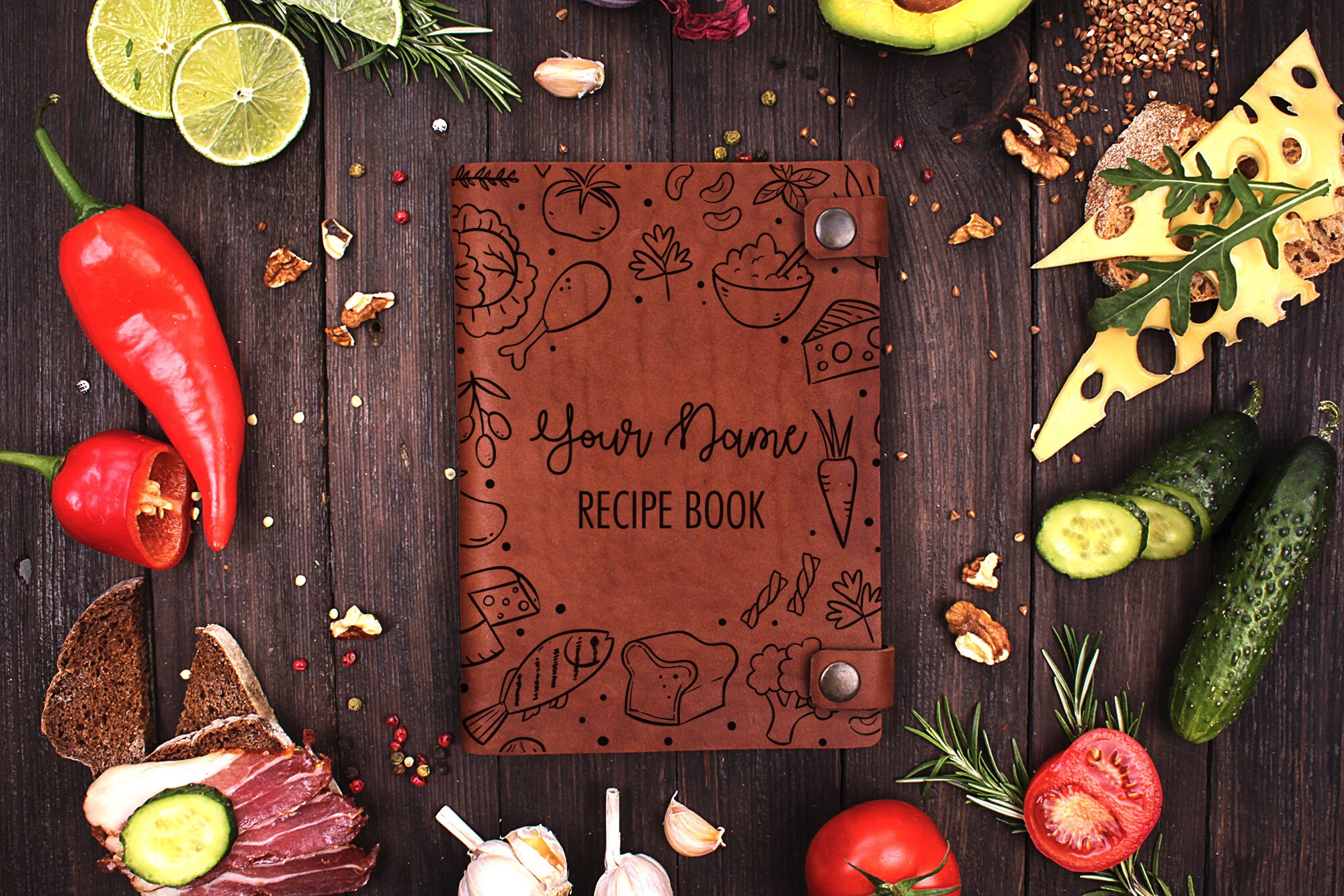 Personalized Recipe Book Custom Cookbook A5 Recipe Journal Etsy