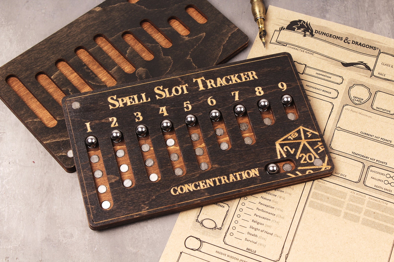Personalized Dnd 5e Spell Slot Tracker: Dungeons and Dragons - Etsy