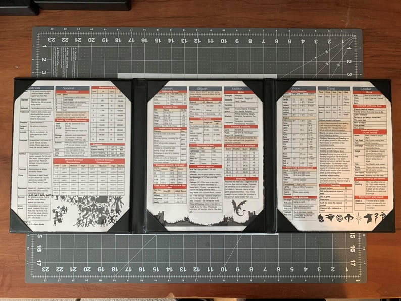 Custom Leatherette Tri-fold DM/GM Screen - Etsy