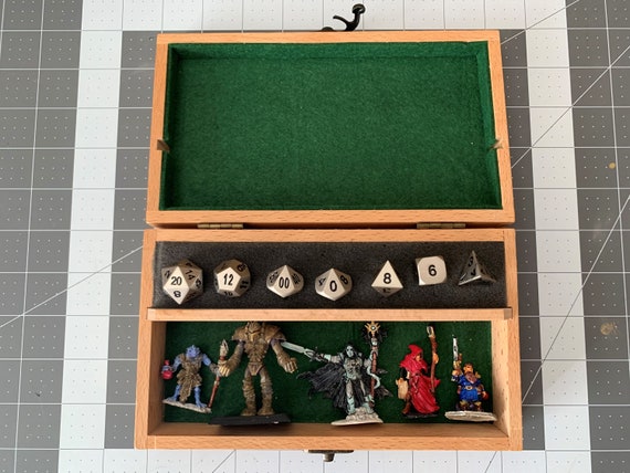 Custom Dice and Miniature Storage Box With Dice Display and | Etsy