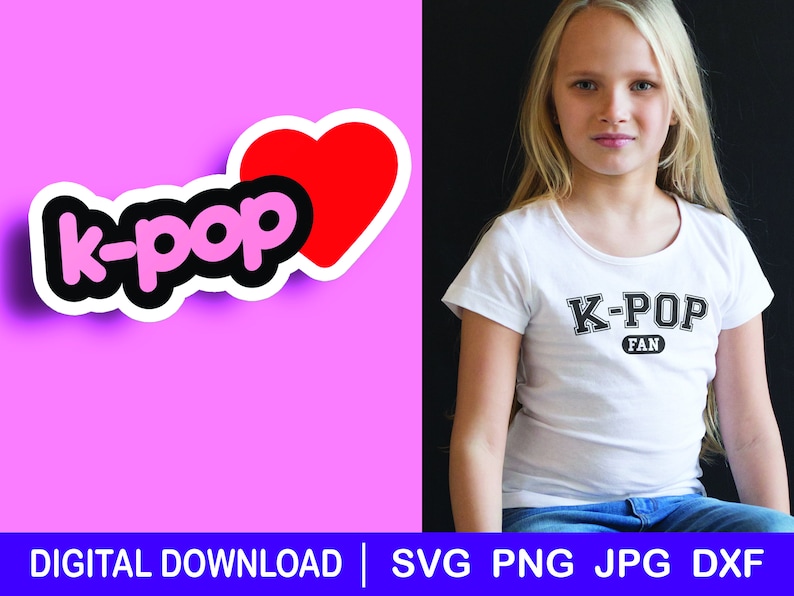 K-pop Design Bundle 7 Designs Png, Svg, Download Files, Dxf, Png ...