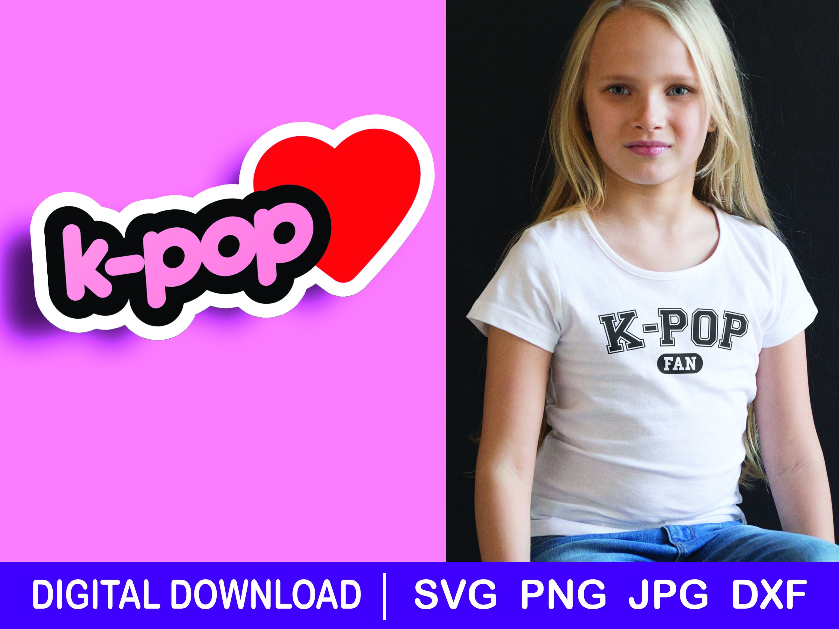 K-pop Design Bundle 7 Designs Png, Svg, Download Files, Dxf, Png ...