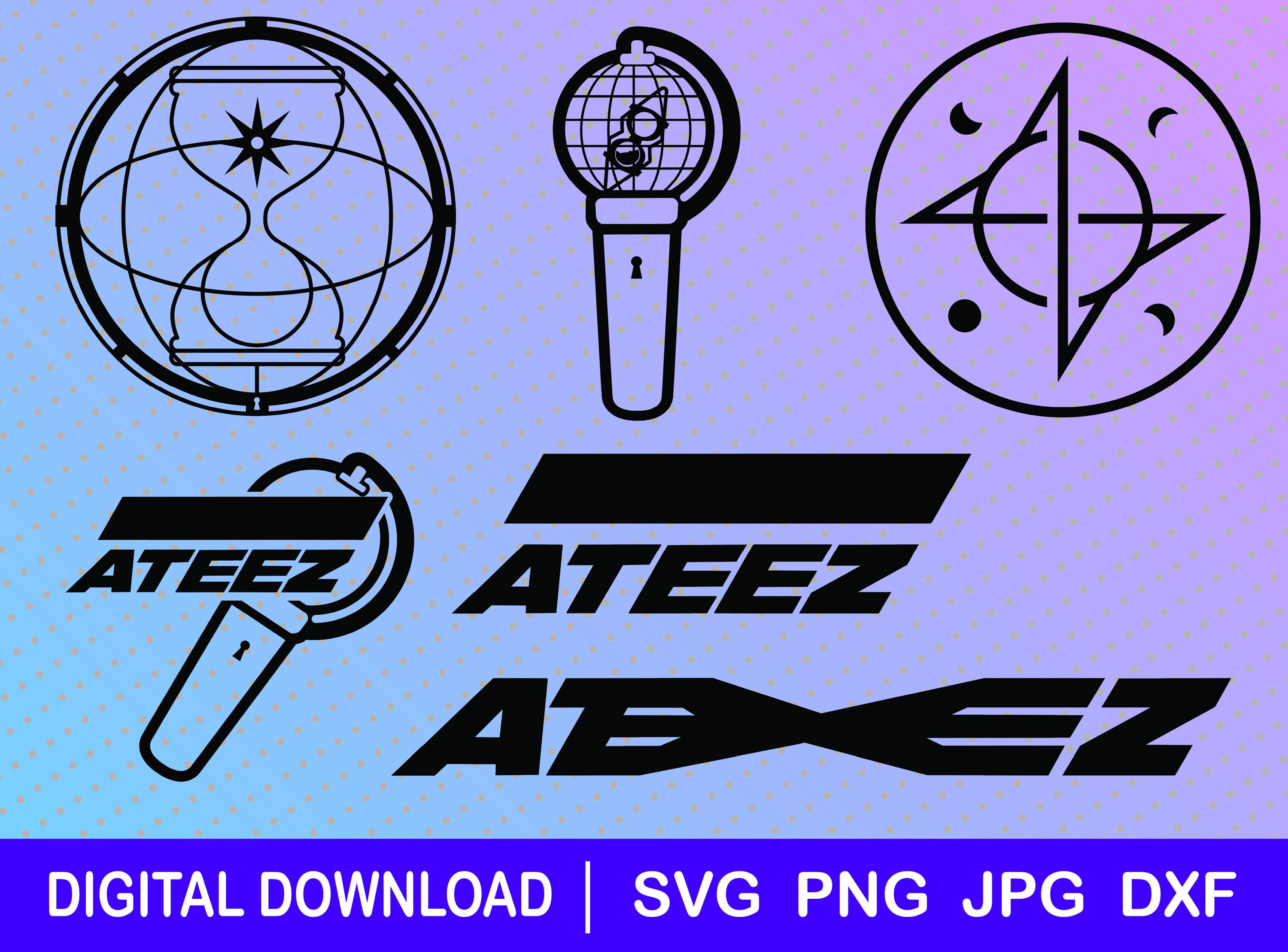 Ateez Logos, Download File, Dxf, Png, Cricut, Gift, Ateez Svg, Kpop Svg ...