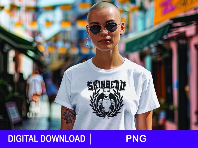 Skinhead Girl Design, Download File, Png, Skin Girl, Skinhead T Shirt ...