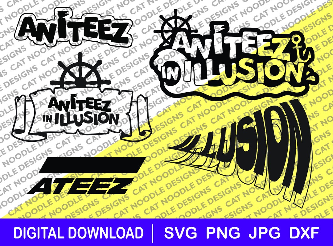 Ateez Logos, Aniteez, Illusion, Download File, Dxf, Png, Cricut, Gift ...