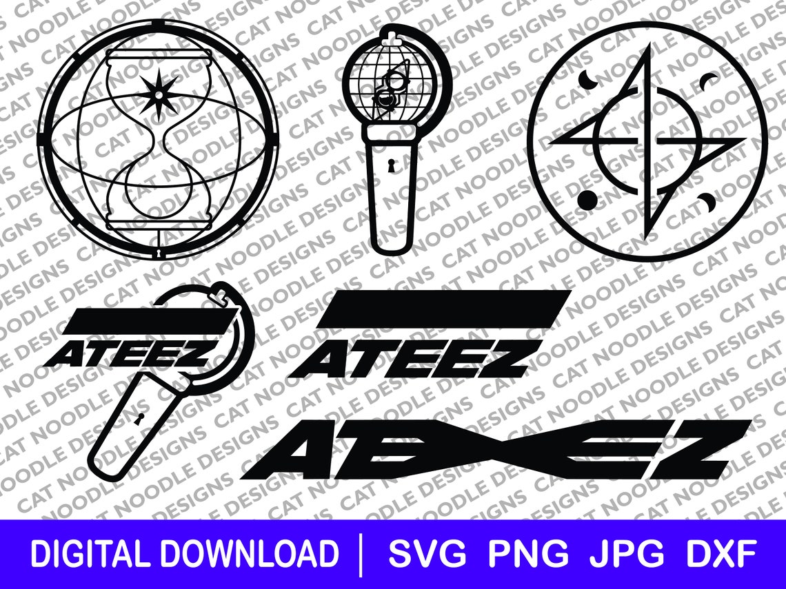 Ateez Logos, Download File, Dxf, Png, Cricut, Gift, Ateez Svg, Kpop Svg ...