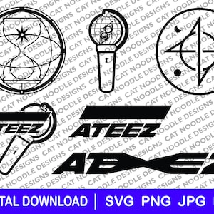 Ateez Logos, Download File, Dxf, Png, Cricut, Gift, Ateez Svg, Kpop Svg ...