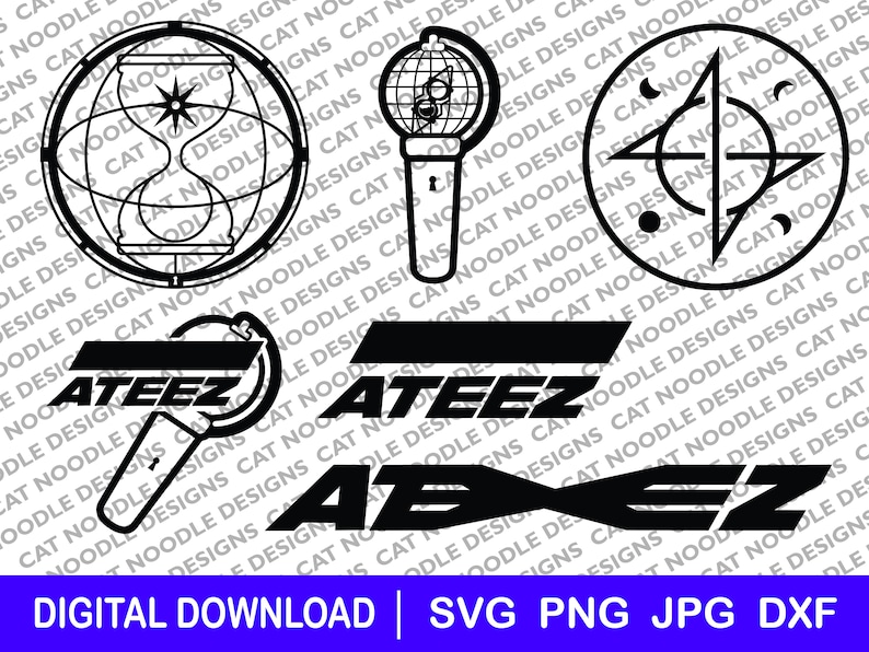 Ateez Logos, Download File, Dxf, Png, Cricut, Gift, Ateez Svg, Kpop Svg ...