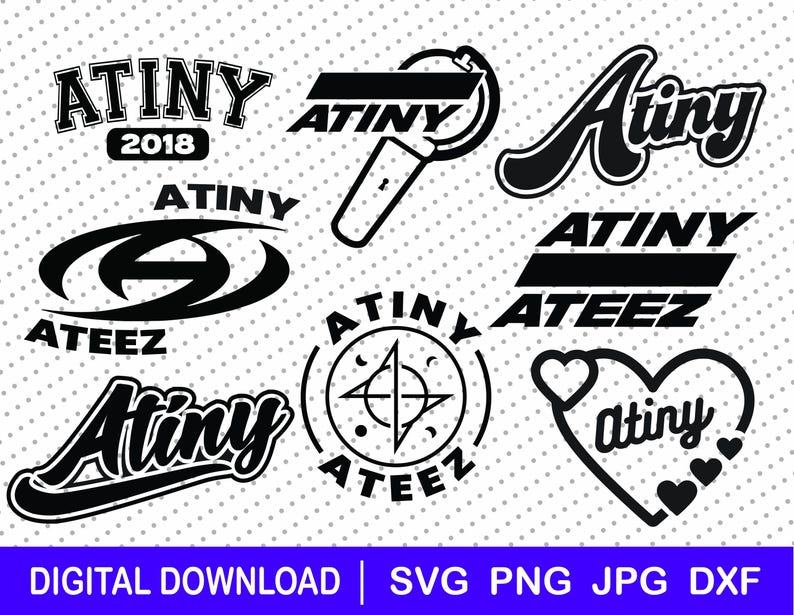 Atiny Ateez Logos, Download File, Dxf, Png, Cricut, Gift, Ateez Svg ...