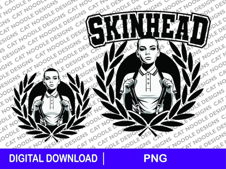 Skinhead Girl Design, Download File, Png, Skin Girl, Skinhead T Shirt ...
