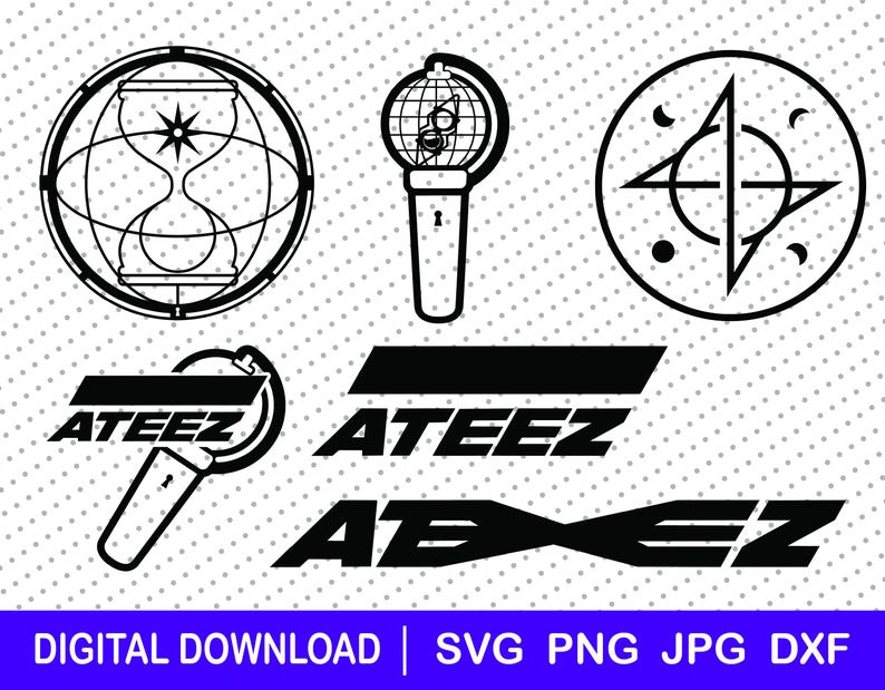 Ateez Logos, Download File, Dxf, Png, Cricut, Gift, Ateez Svg, Kpop Svg ...