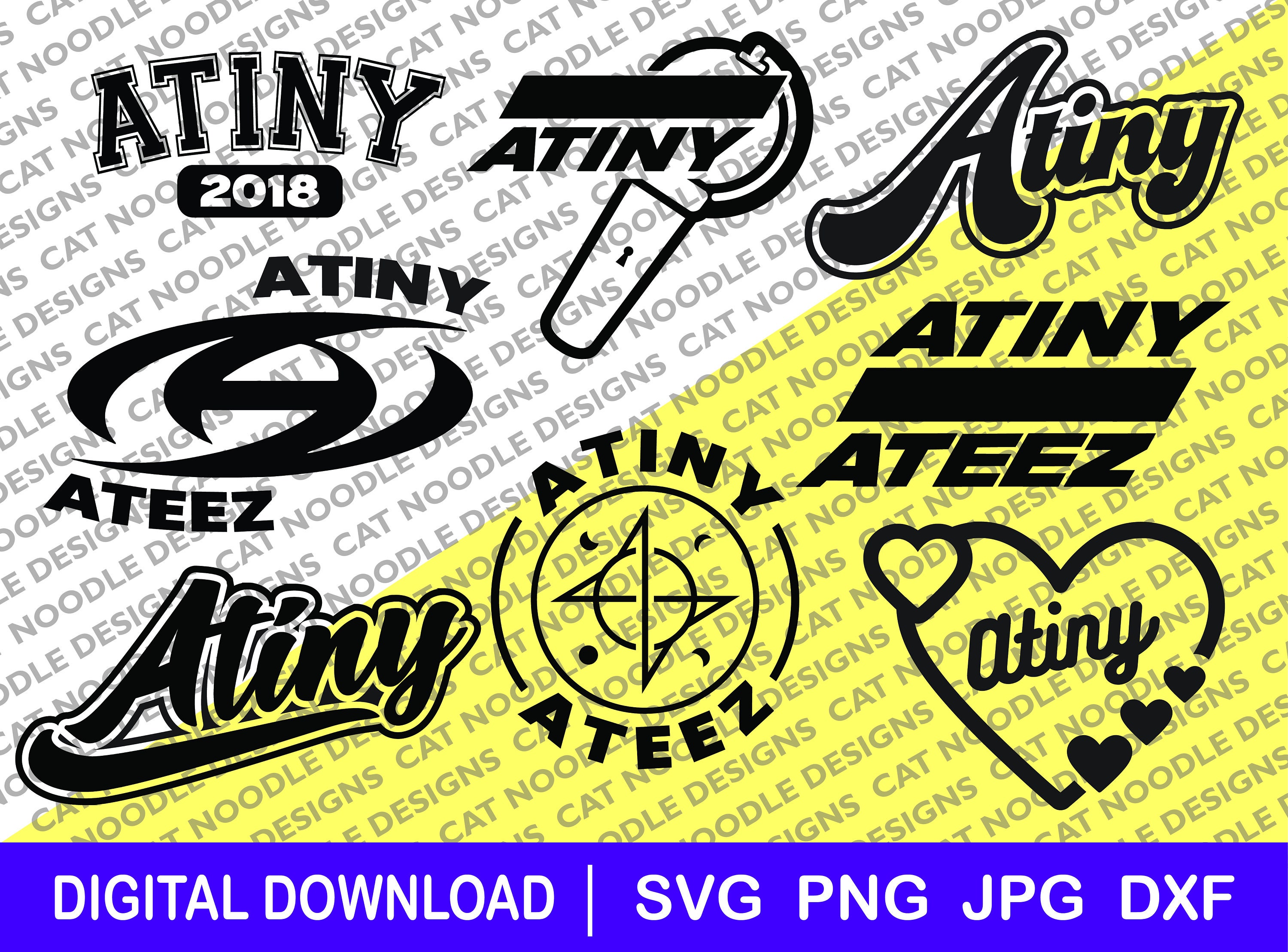 Atiny Ateez Logos, Download File, Dxf, Png, Cricut, Gift, Ateez Svg ...