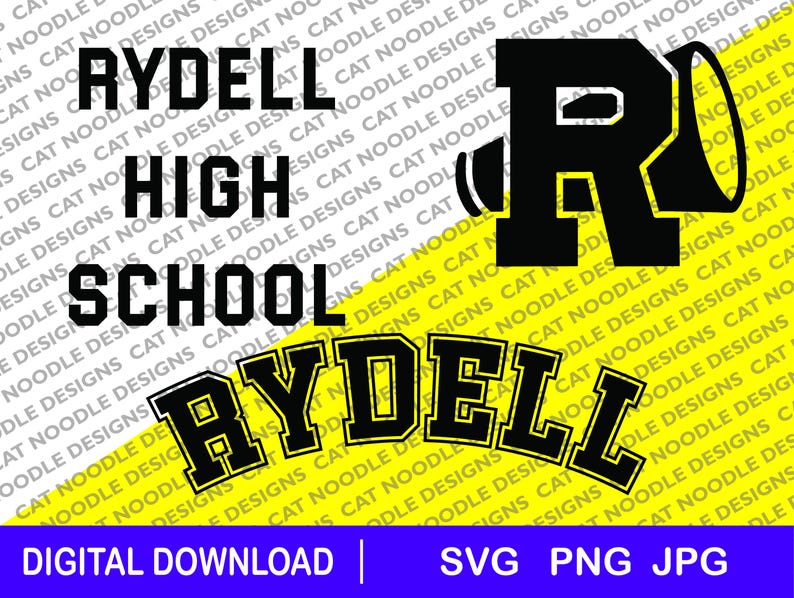 Rydell High School Cut Files, Download, Cricut, Svg, Png, Jpg, Grease ...