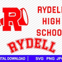 Grease the Musical | Rydell High School Logo SVG and PNG Files - Etsy UK