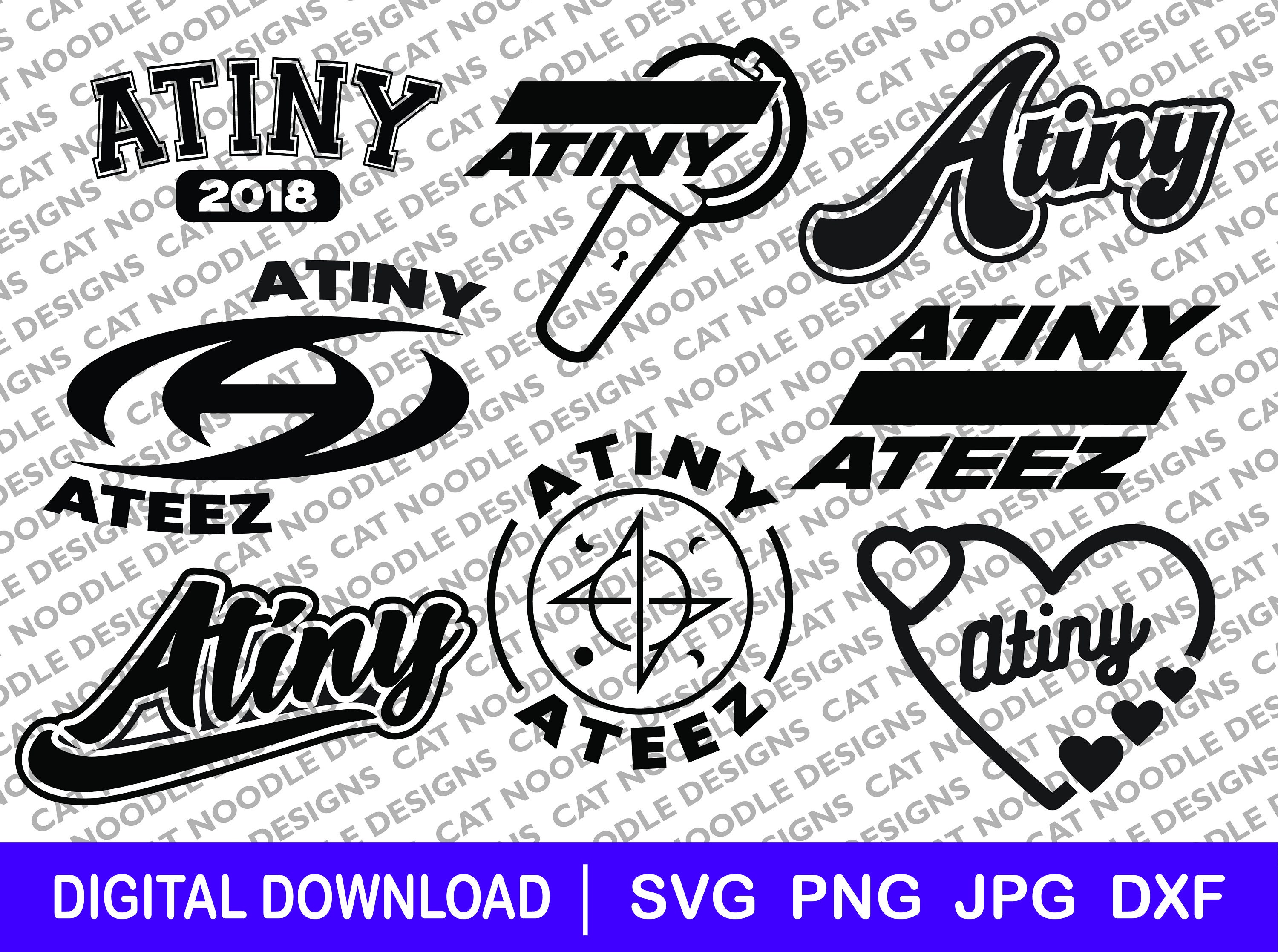 Atiny Ateez Logos, Download File, Dxf, Png, Cricut, Gift, Ateez Svg ...