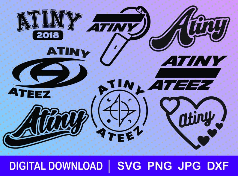 Atiny Ateez Logos, Download File, Dxf, Png, Cricut, Gift, Ateez Svg ...