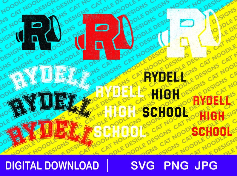 Rydell High School Cut Files, Download, Cricut, Svg, Png, Jpg, Grease ...