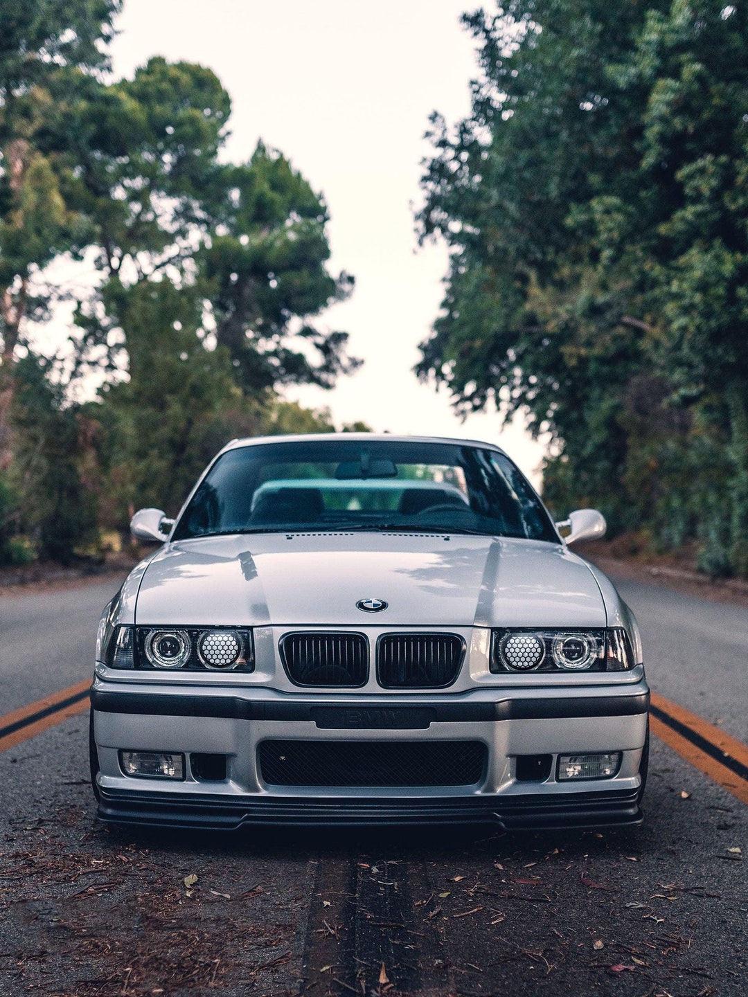 BMW E36 Honeycomb Black & White Headlight Decoration Covers - 2 Pcs ...